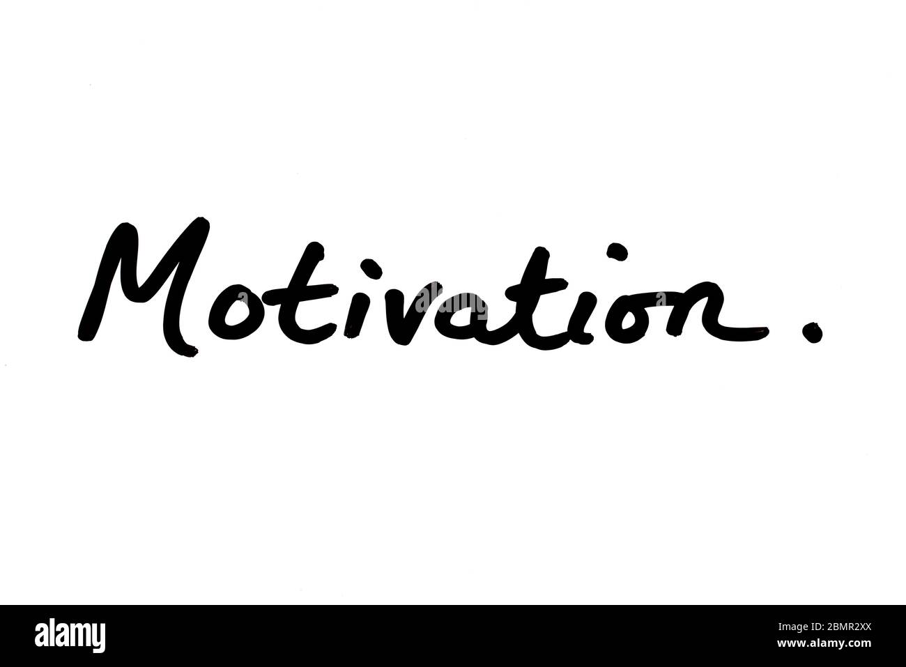 Motivation handwritten on a white background Stock Photo - Alamy