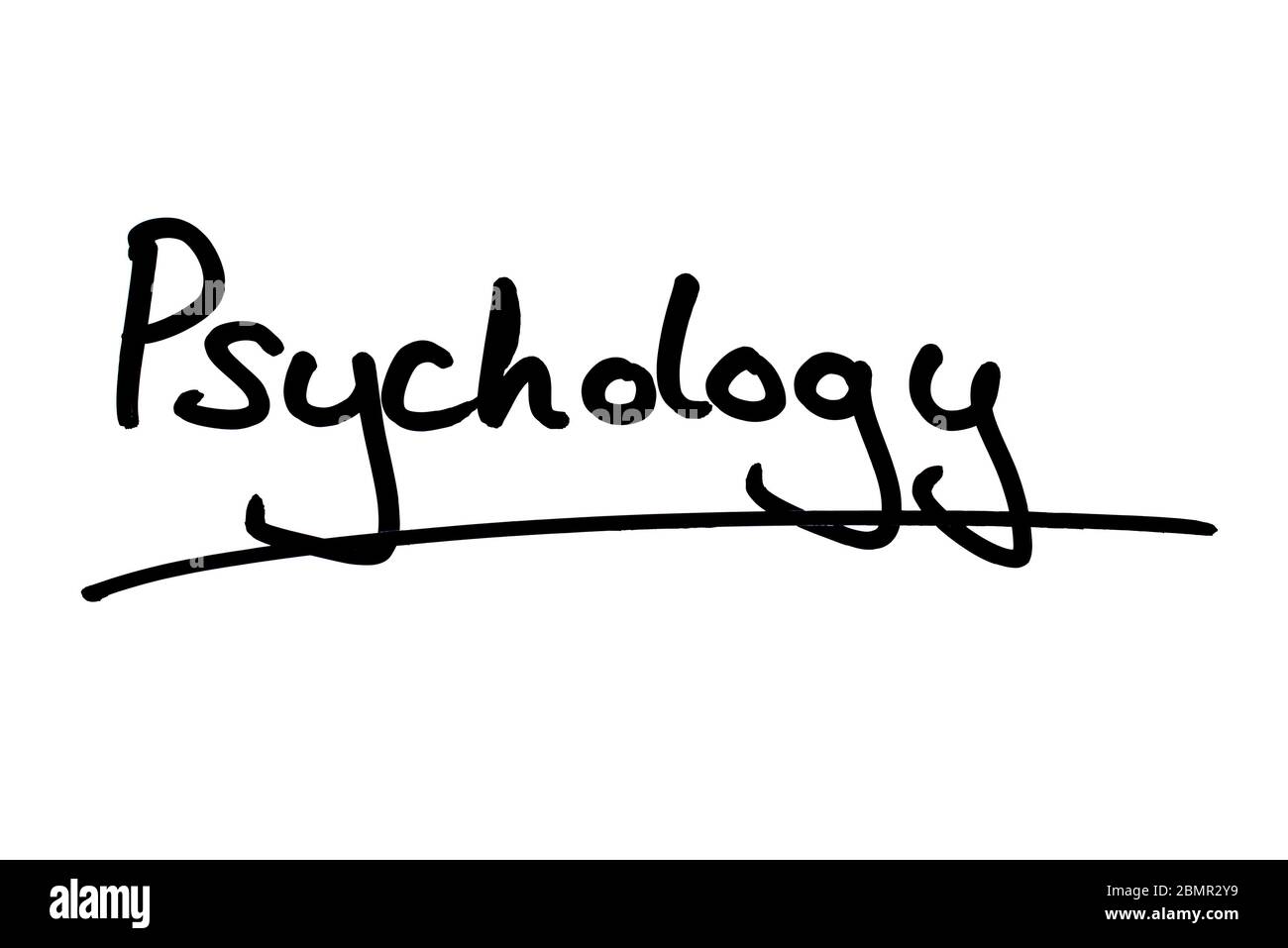 Psychology handwritten on a white background Stock Photo - Alamy