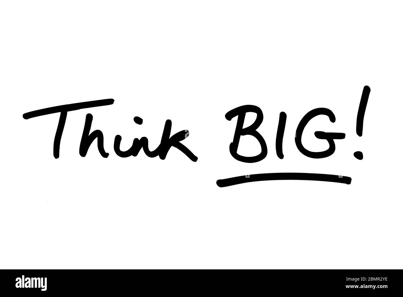 Think BIG! handwritten on a white background Stock Photo - Alamy