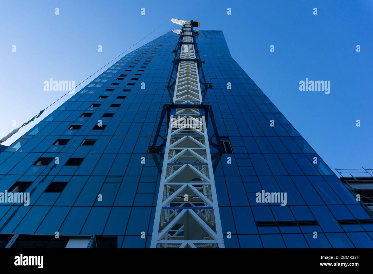 Construction site, highrise building construction, urban development ...