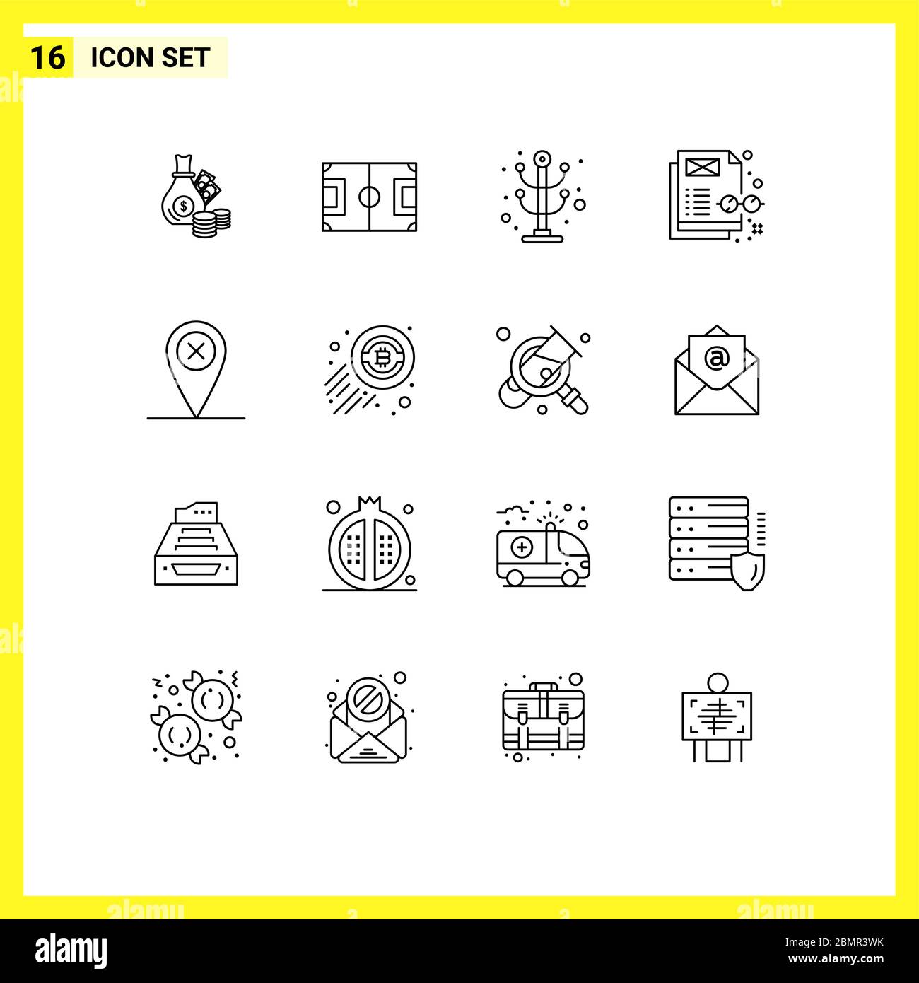Football Pitch Outline Stock Vector Images - Alamy