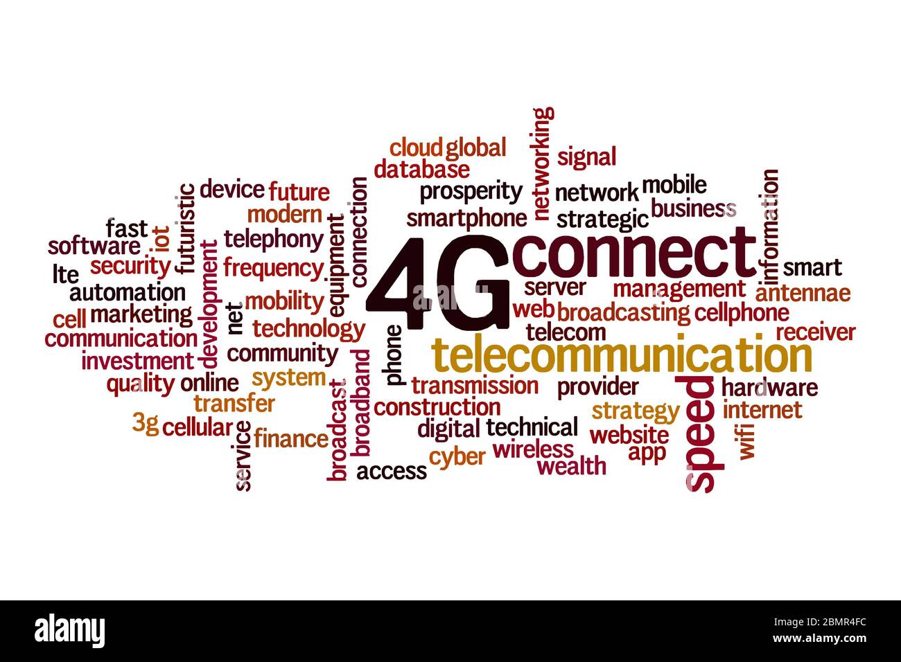 4G cloud concept on white background Stock Photo - Alamy