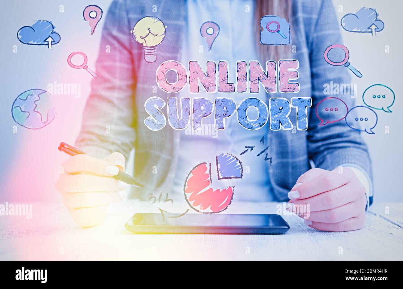 Handwriting text Online Support. Conceptual photo Assist customers for ...