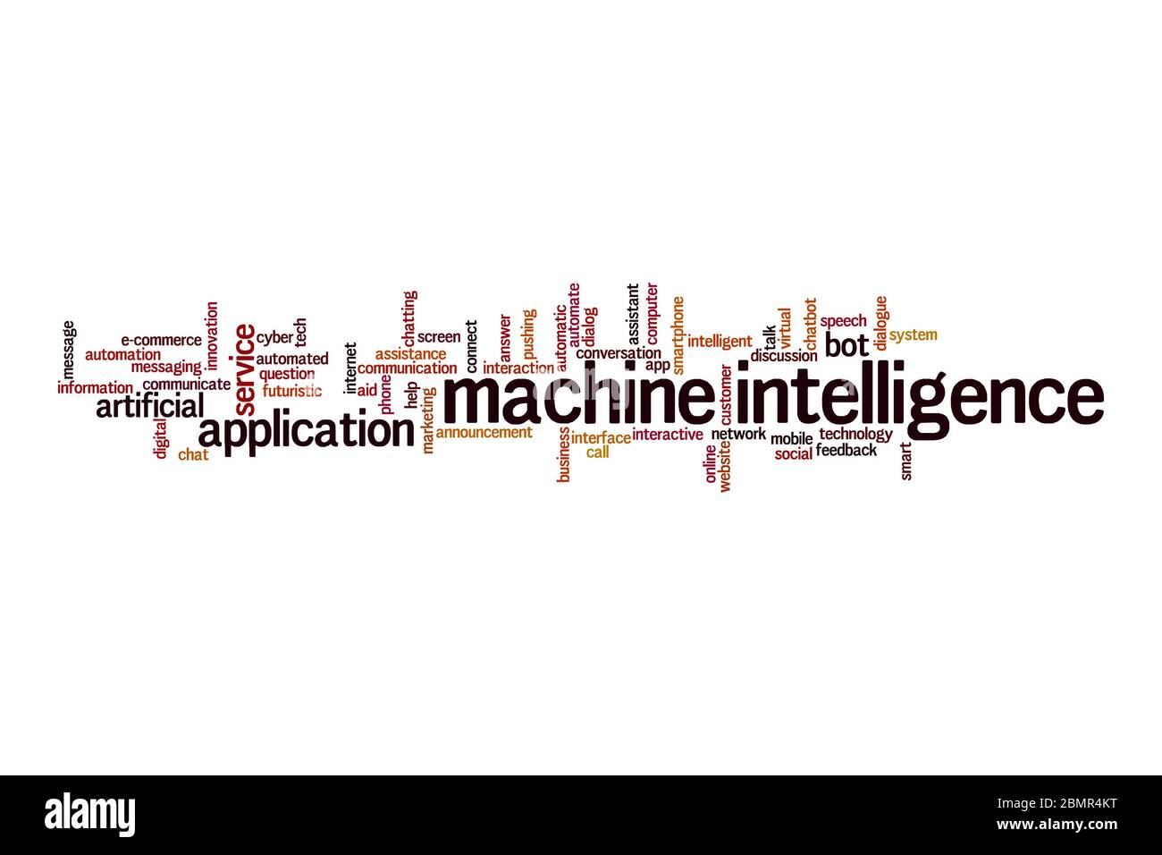 Machine intelligence word cloud concept on white background Stock Photo ...