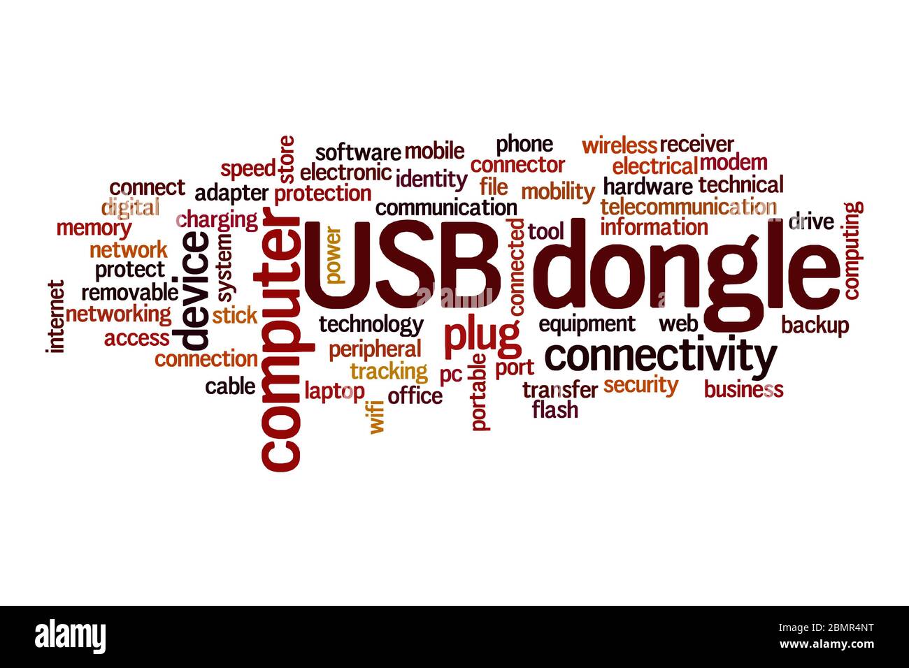 USB dongle cloud concept on white background Stock Photo - Alamy