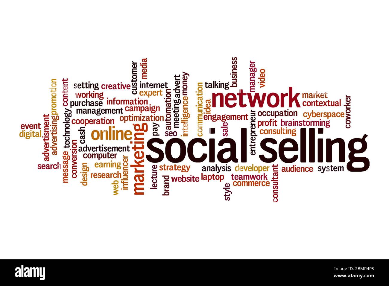 Social selling word cloud concept on white background Stock Photo - Alamy