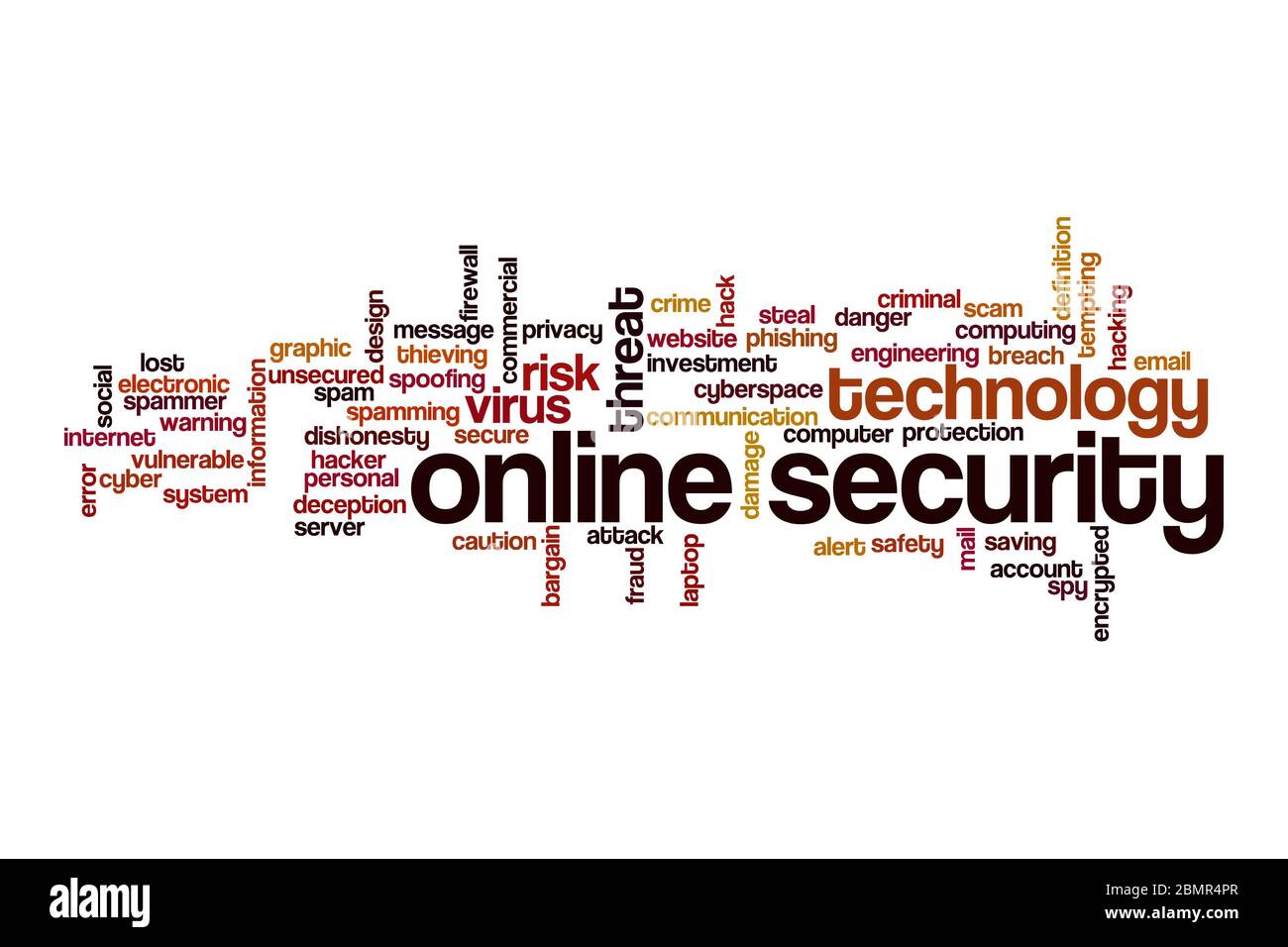 Online security word cloud concept on white background Stock Photo - Alamy