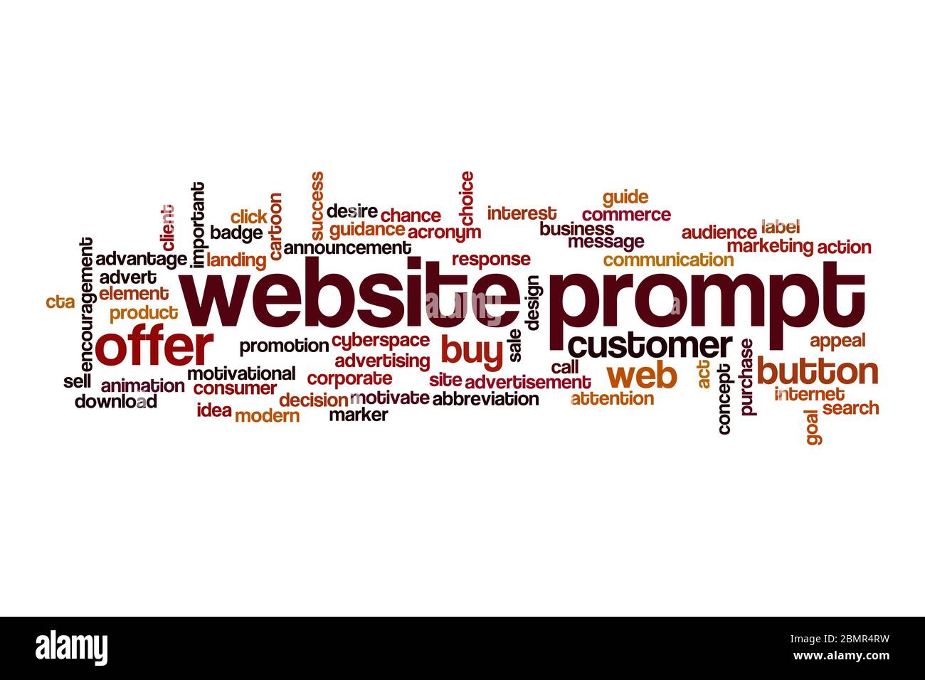 Website prompt word cloud concept on white background Stock Photo - Alamy