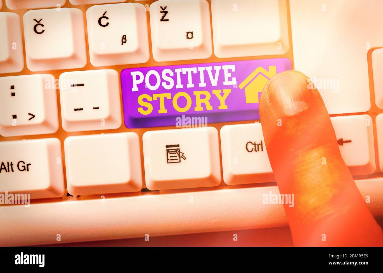 Text sign showing Positive Story. Business photo showcasing Meaningful ...
