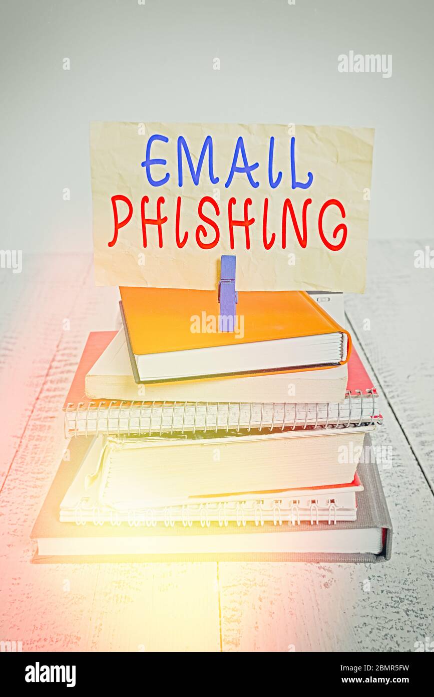 Text sign showing Email Phishing. Business photo text Emails that may ...