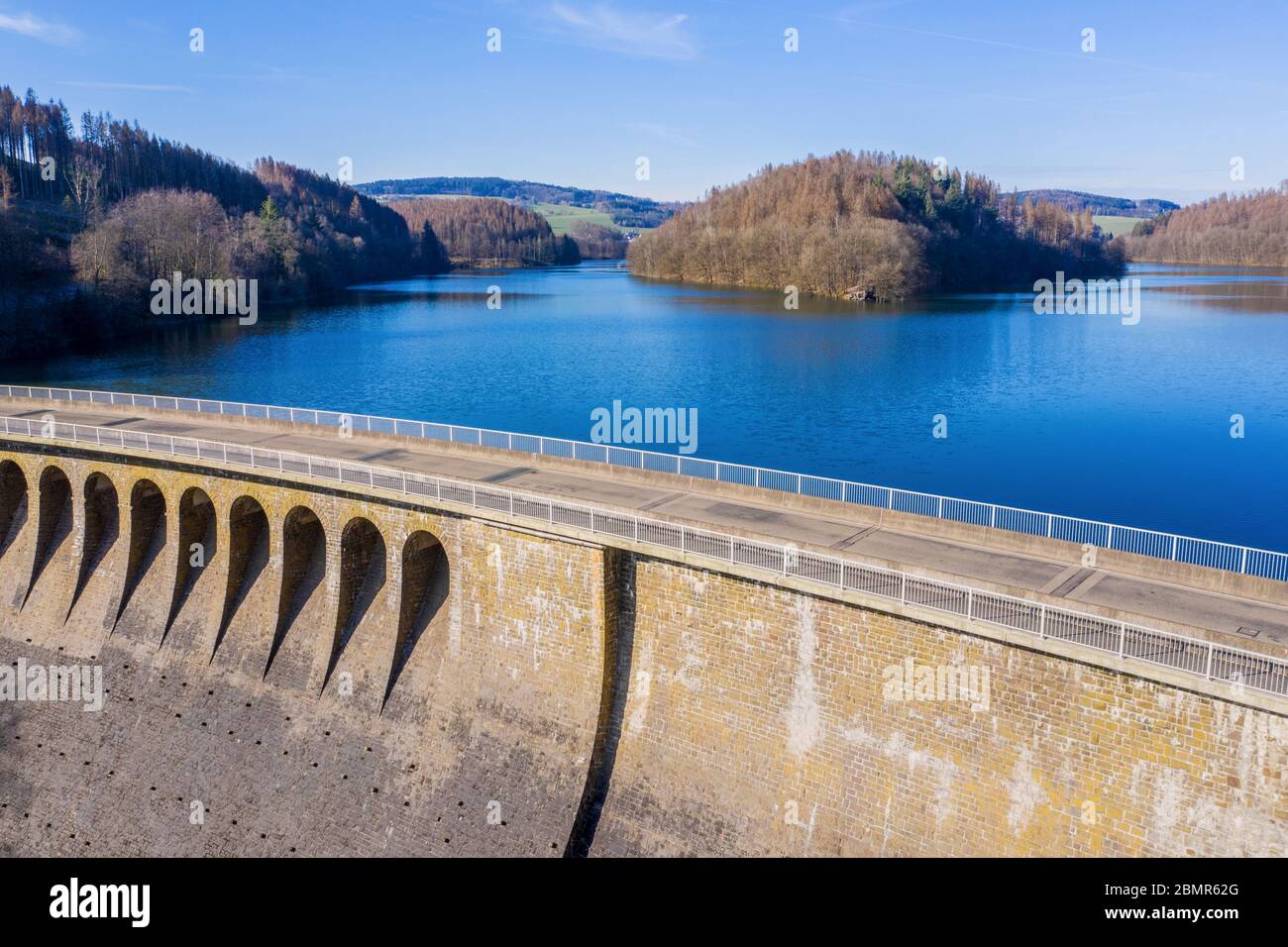stone water dam in the sun from above Stock Photo - Alamy