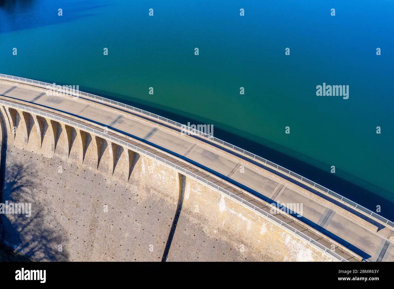 stone water dam in the sun from above Stock Photo - Alamy