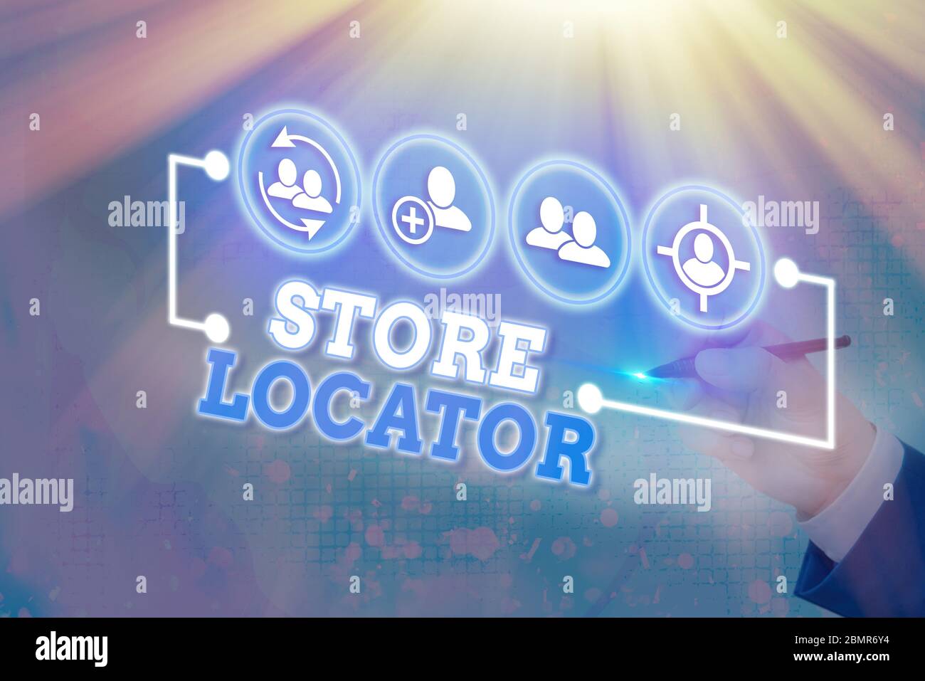 Writing note showing Store Locator. Business concept for to know the ...
