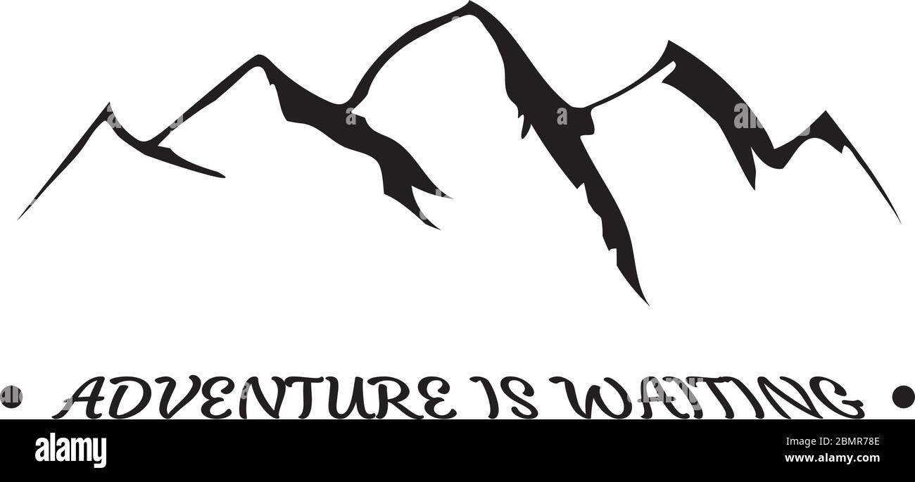 vector illustration of mountains background. adventure is waiting ...