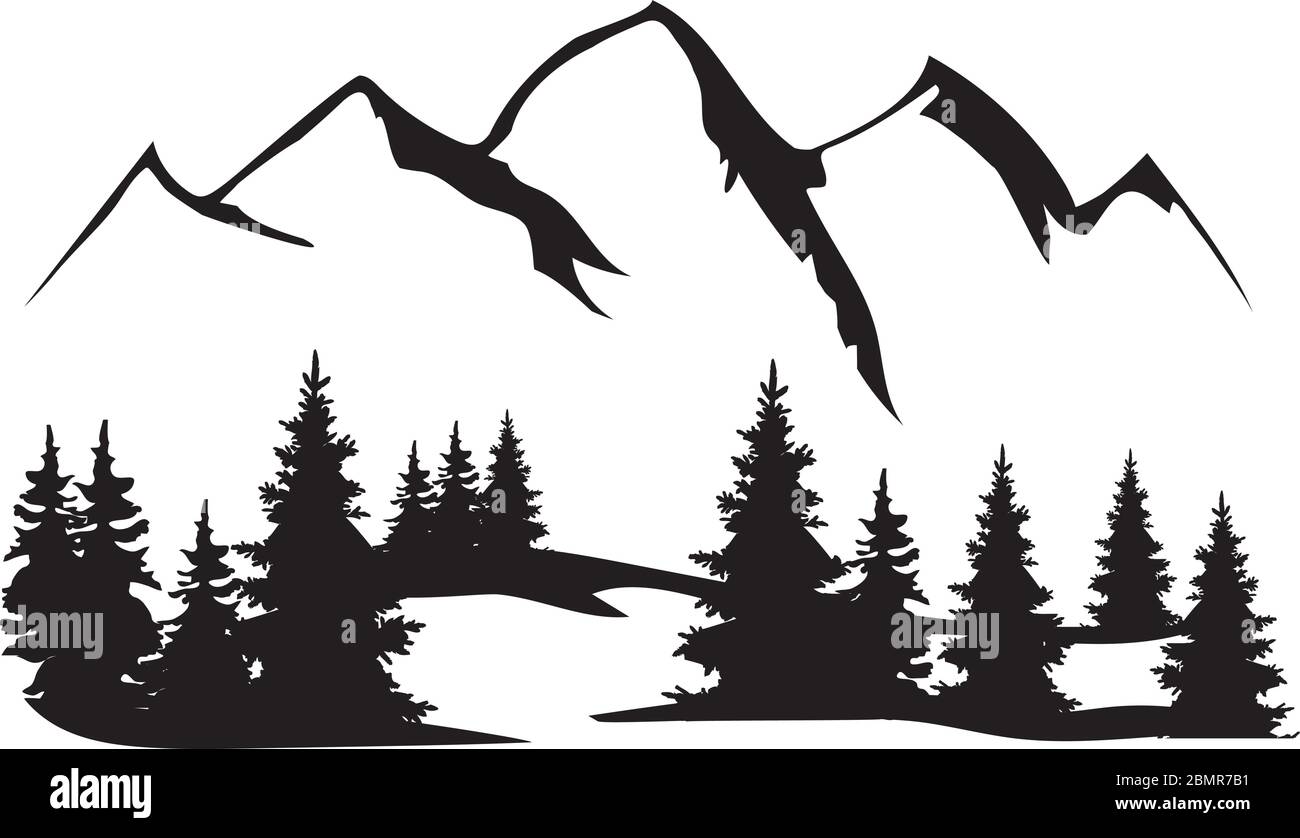 Mountain Outline Vector