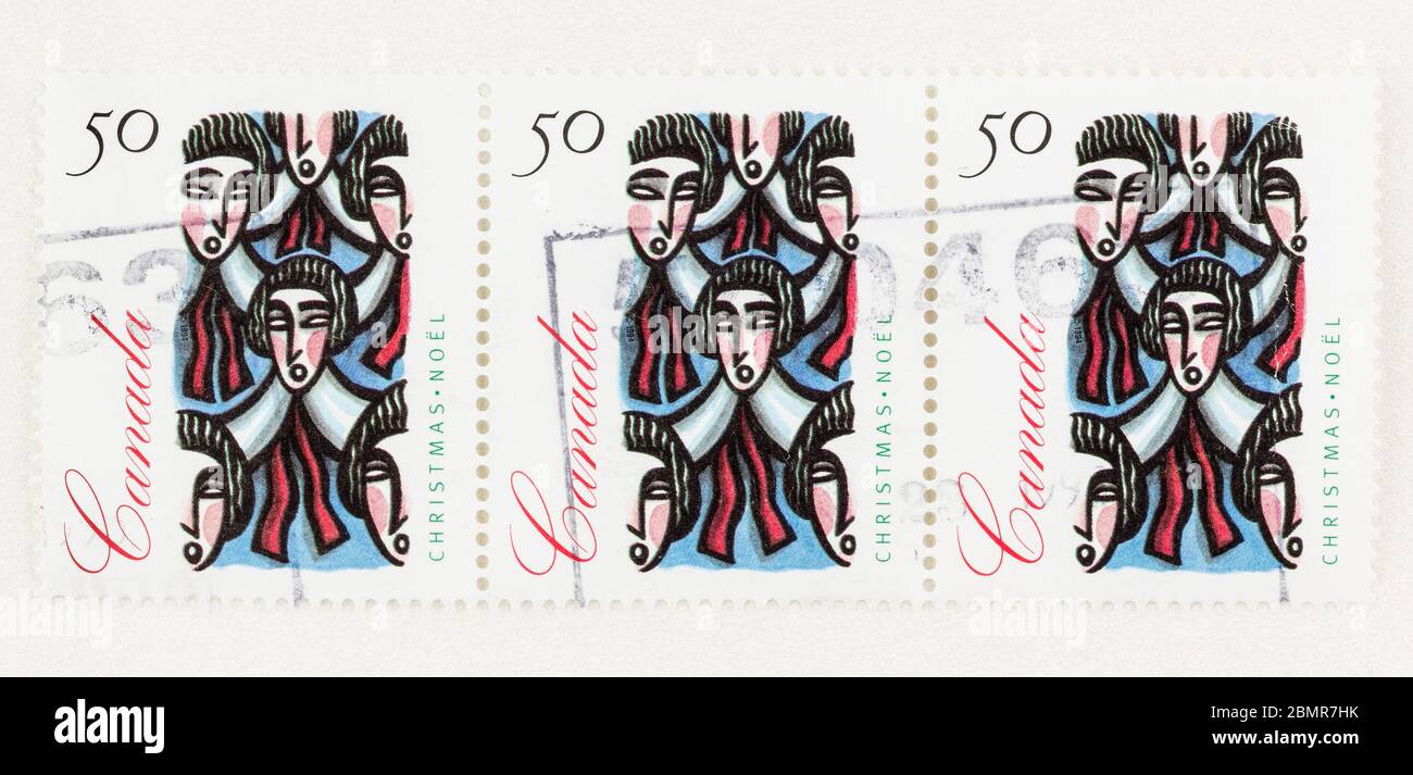 Christmas stamp canadian stamp hi-res stock photography and images - Alamy