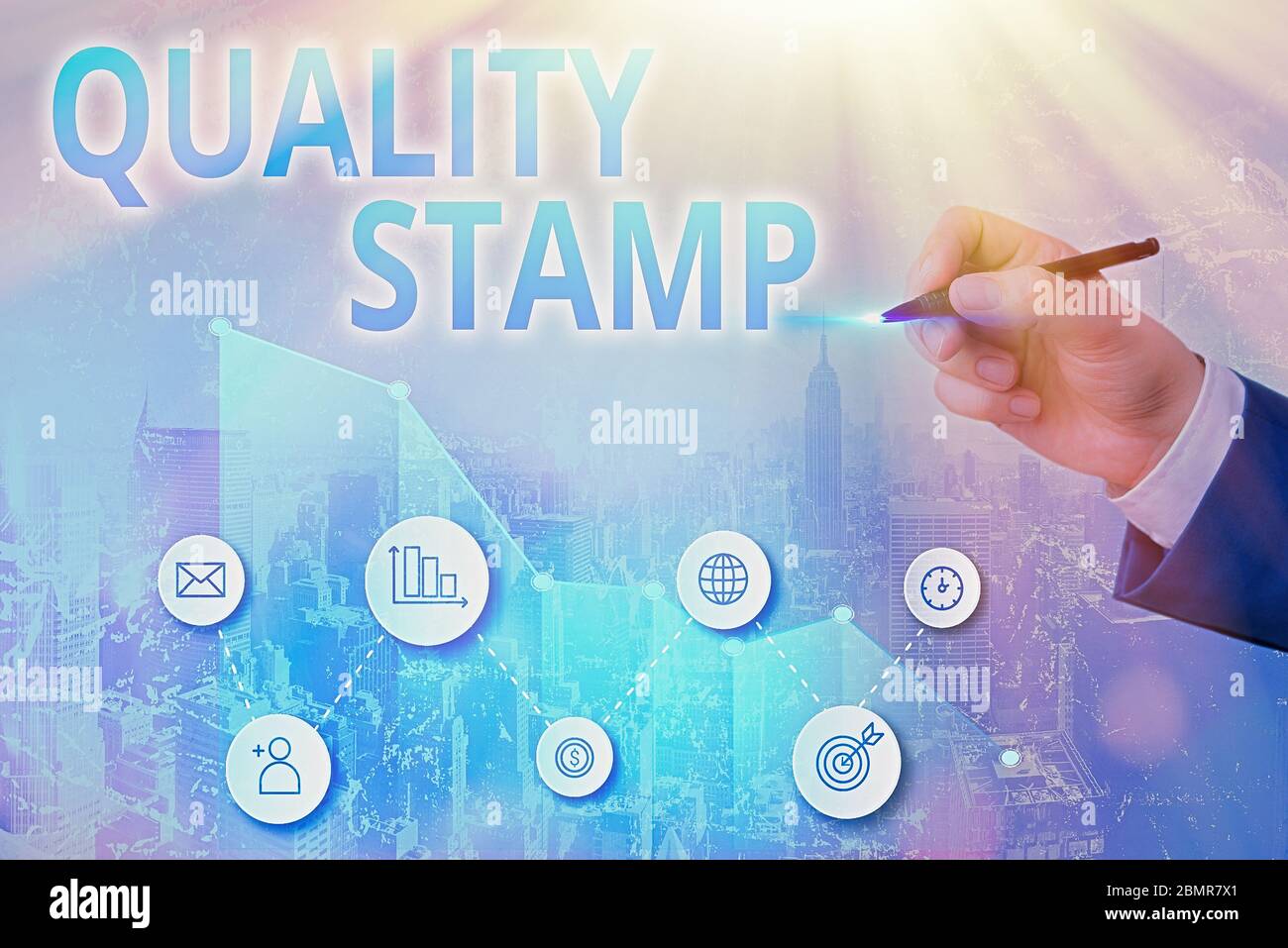 Writing note showing Quality Stamp. Business concept for Seal of ...