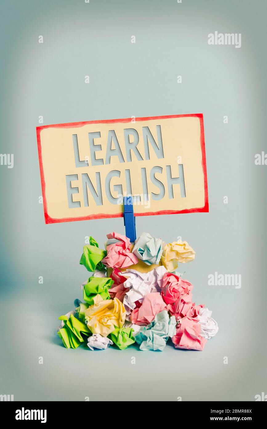 Text sign showing Learn English. Business photo text Universal Language ...