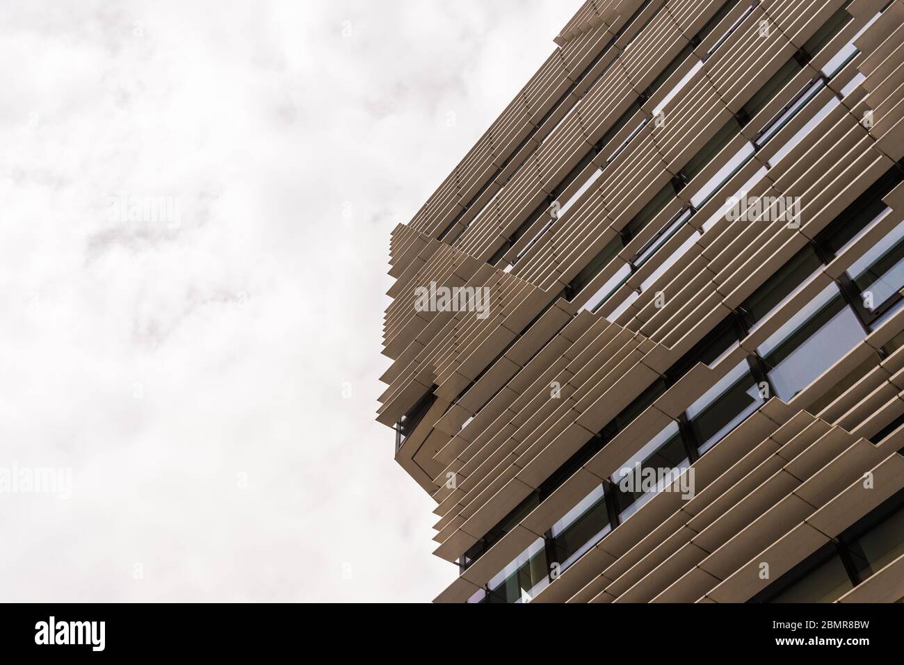 Colorful building, abstract geometric architectural pattern and ...