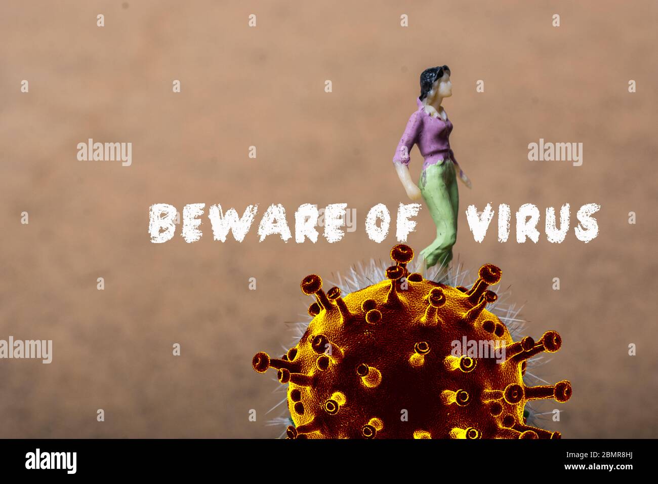Health care concept warning Beware of Corona Virus Covid 19 Stock Photo ...