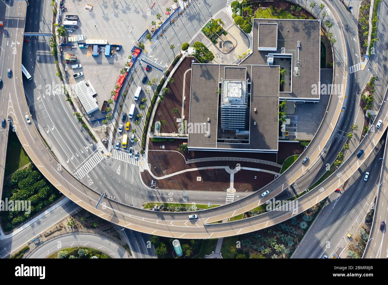 Old Air Traffic Control ATC tower of LAX airport, now converted to ...