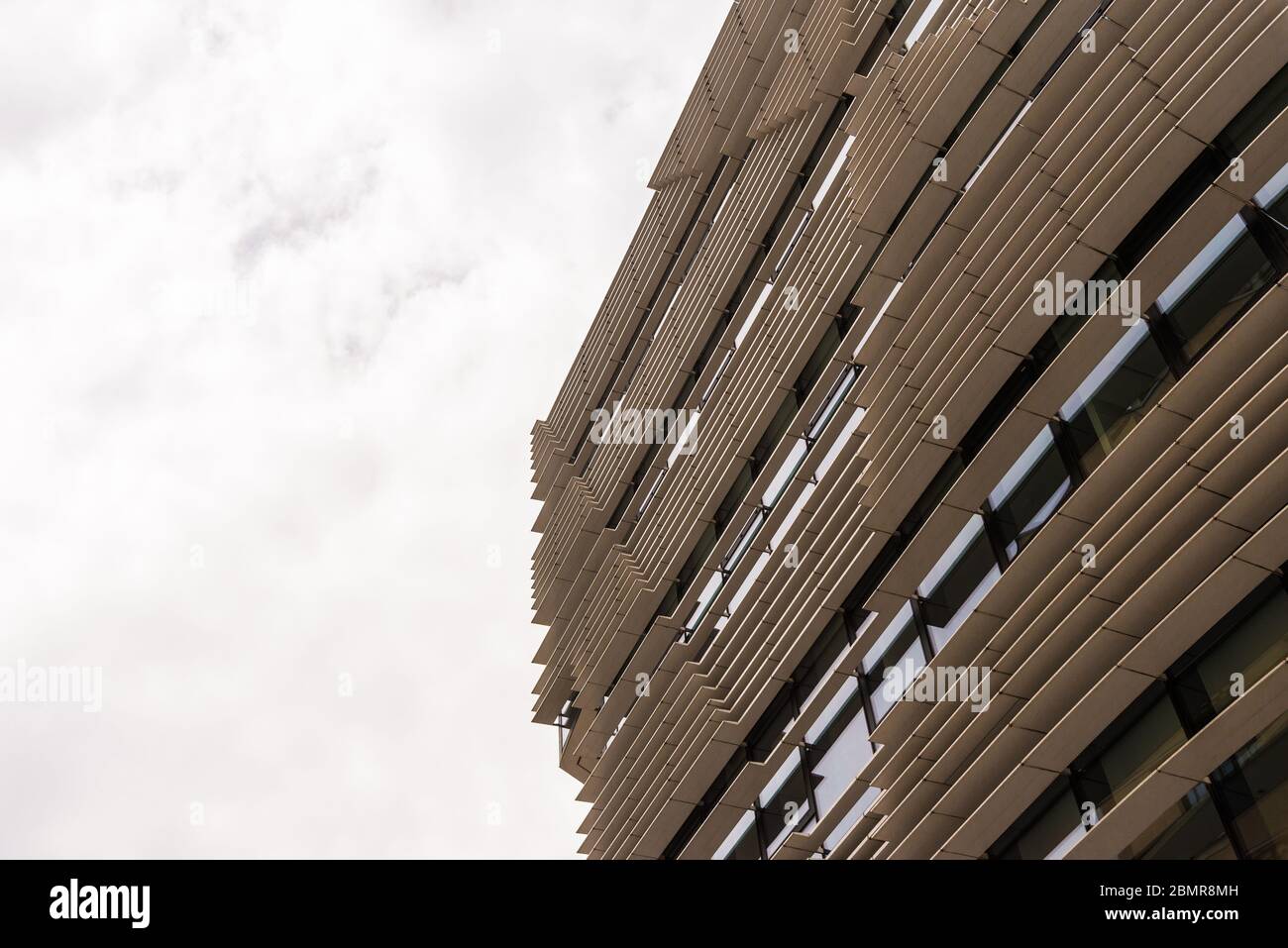 Colorful building, abstract geometric architectural pattern and ...