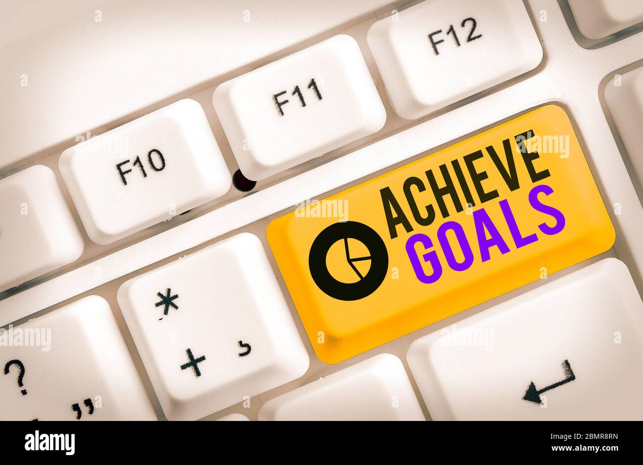 Writing note showing Achieve Goals. Business concept for Results ...