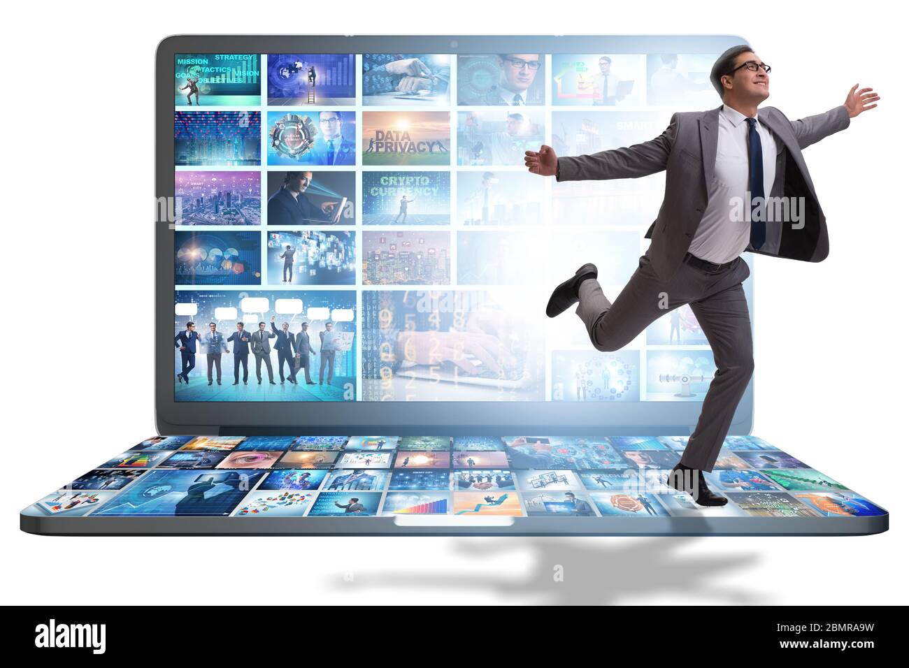Many different images in the video streaming concept Stock Photo - Alamy