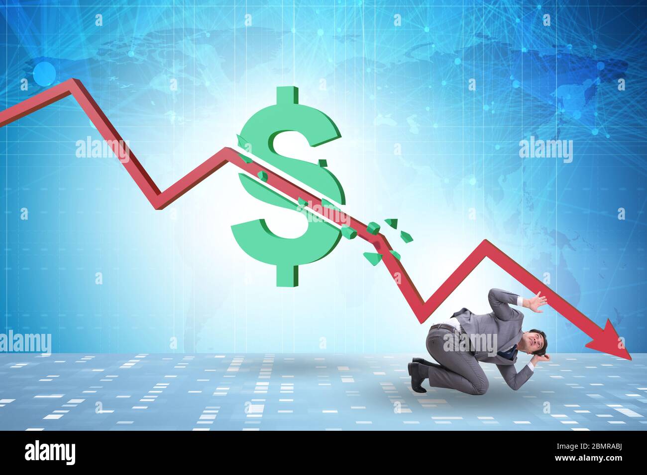 Concept of economic crisis and the dollar inflation Stock Photo - Alamy