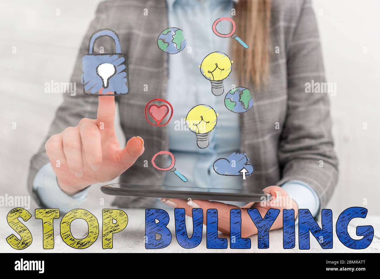 Stop bullying meaning warning sign hi-res stock photography and images ...
