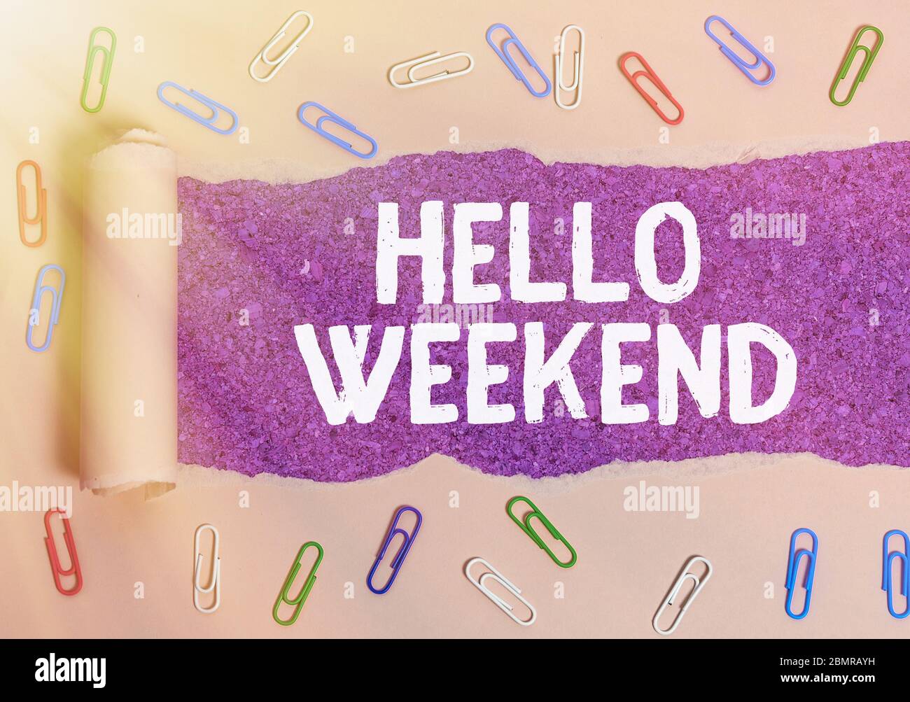 Text sign showing Hello Weekend. Business photo text Getaway Adventure ...