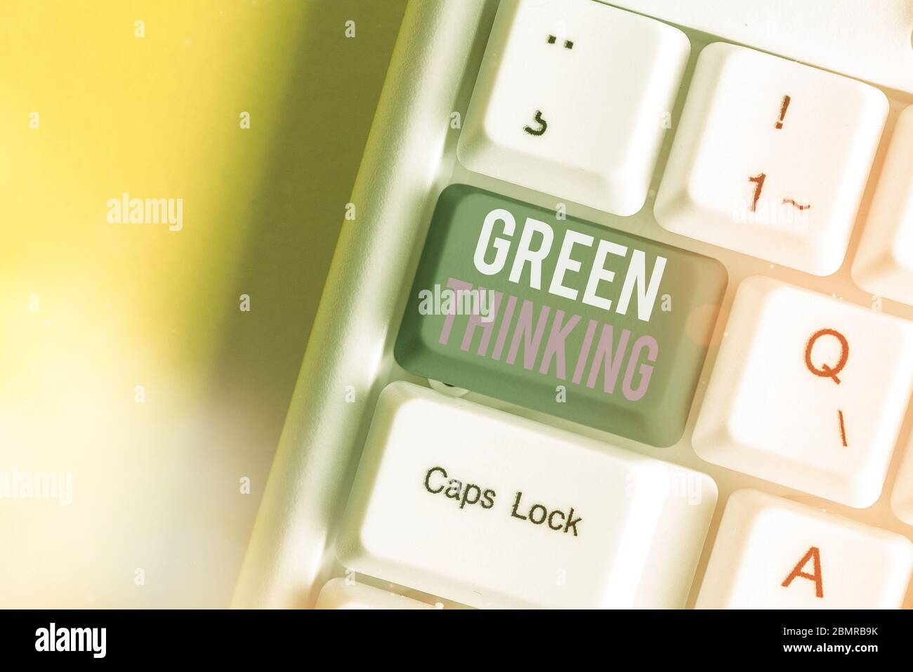 Conceptual hand writing showing Green Thinking. Concept meaning Taking ...