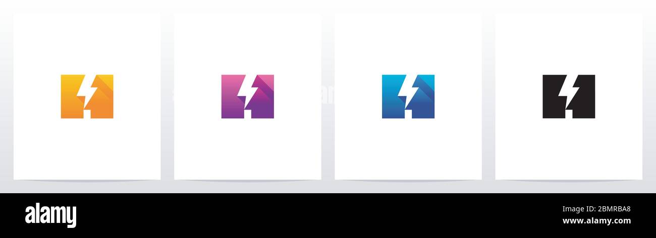 Thunder logo with letter a hi-res stock photography and images - Alamy