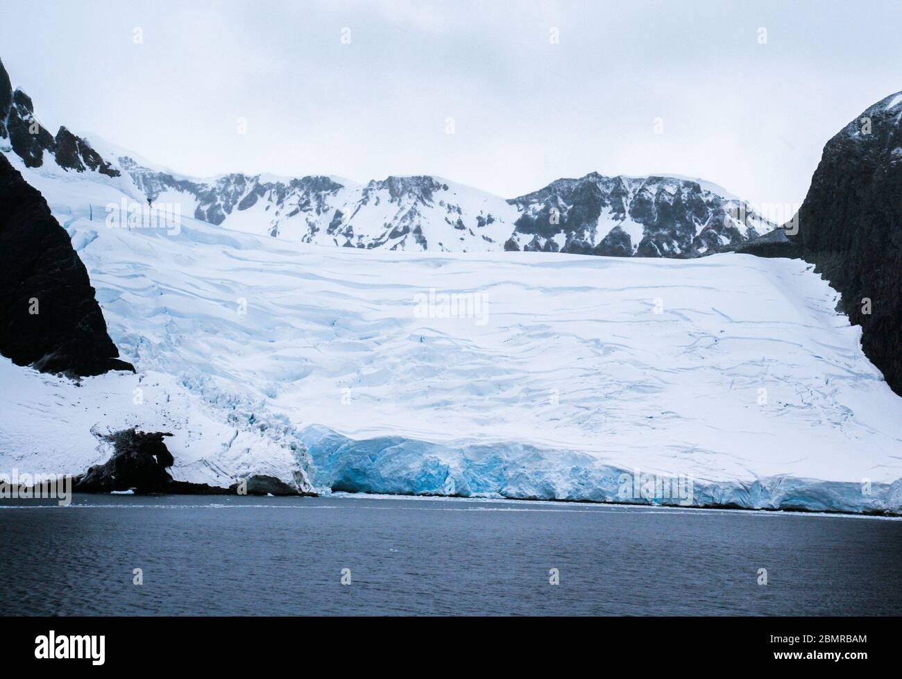 Rugged glacial and icy landscape of the Antarctic Peninsula at the ...