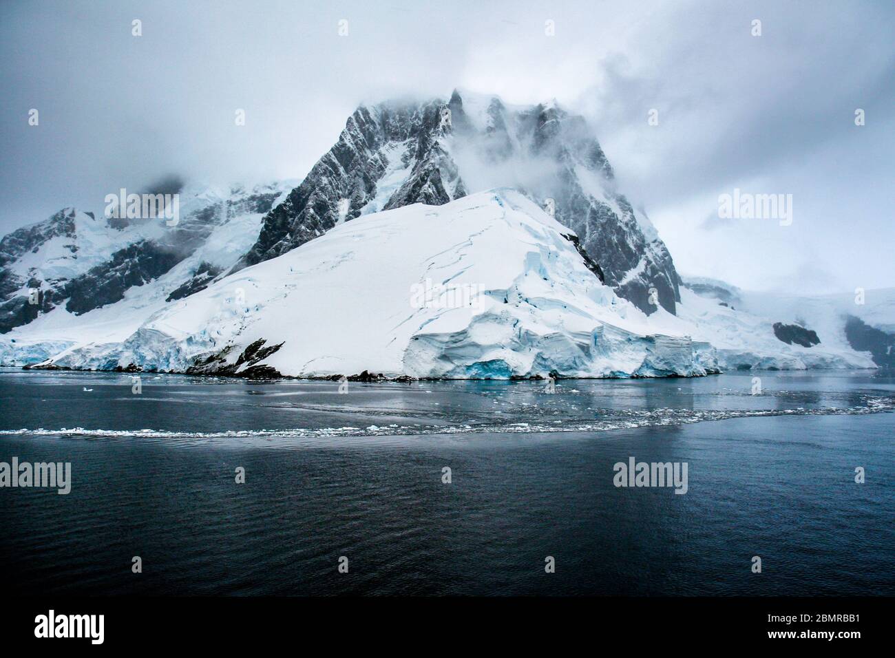 Rugged glacial and icy landscape of the Antarctic Peninsula at the ...