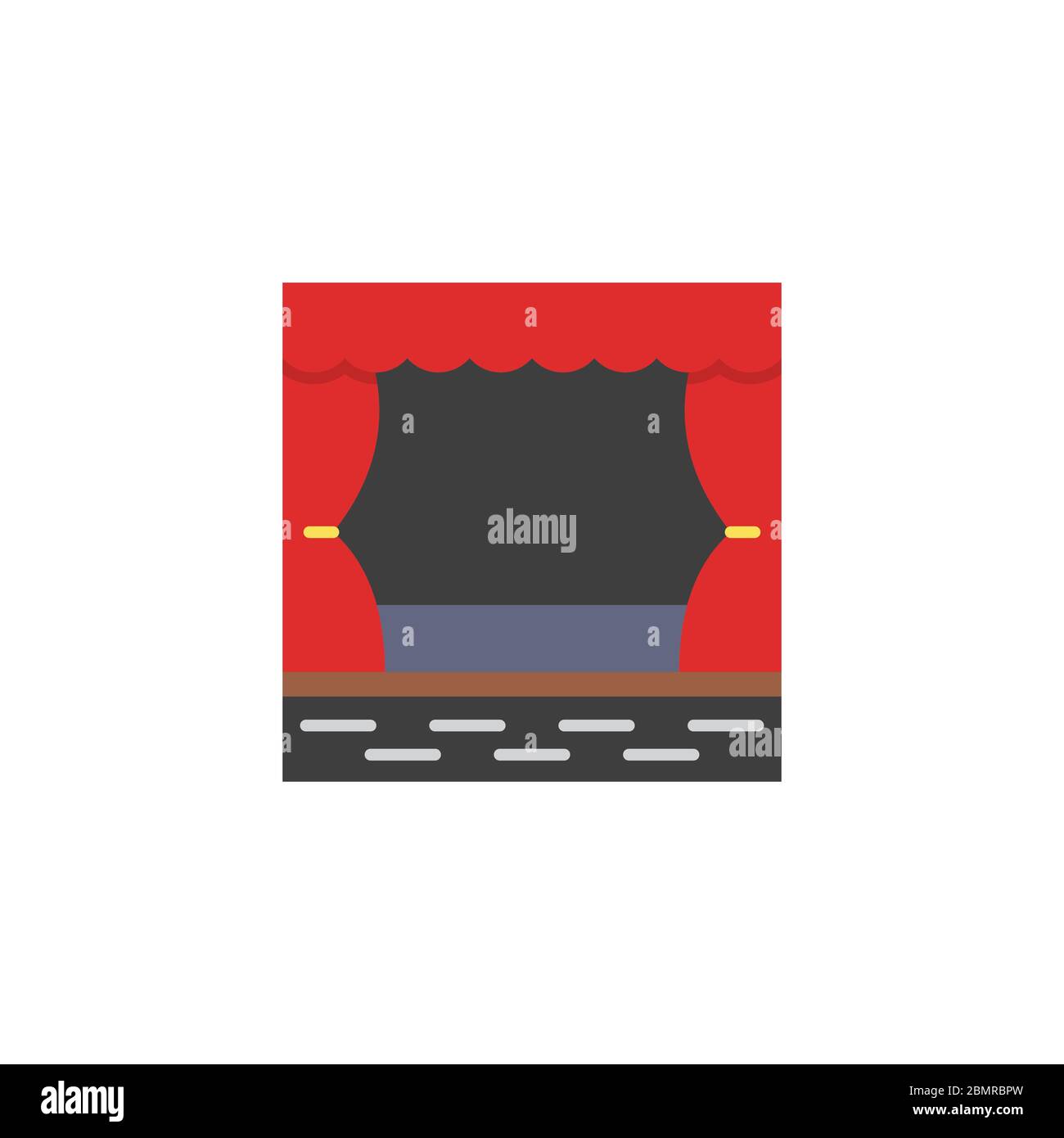 Theater vector icon symbol stage isolated on white background Stock ...