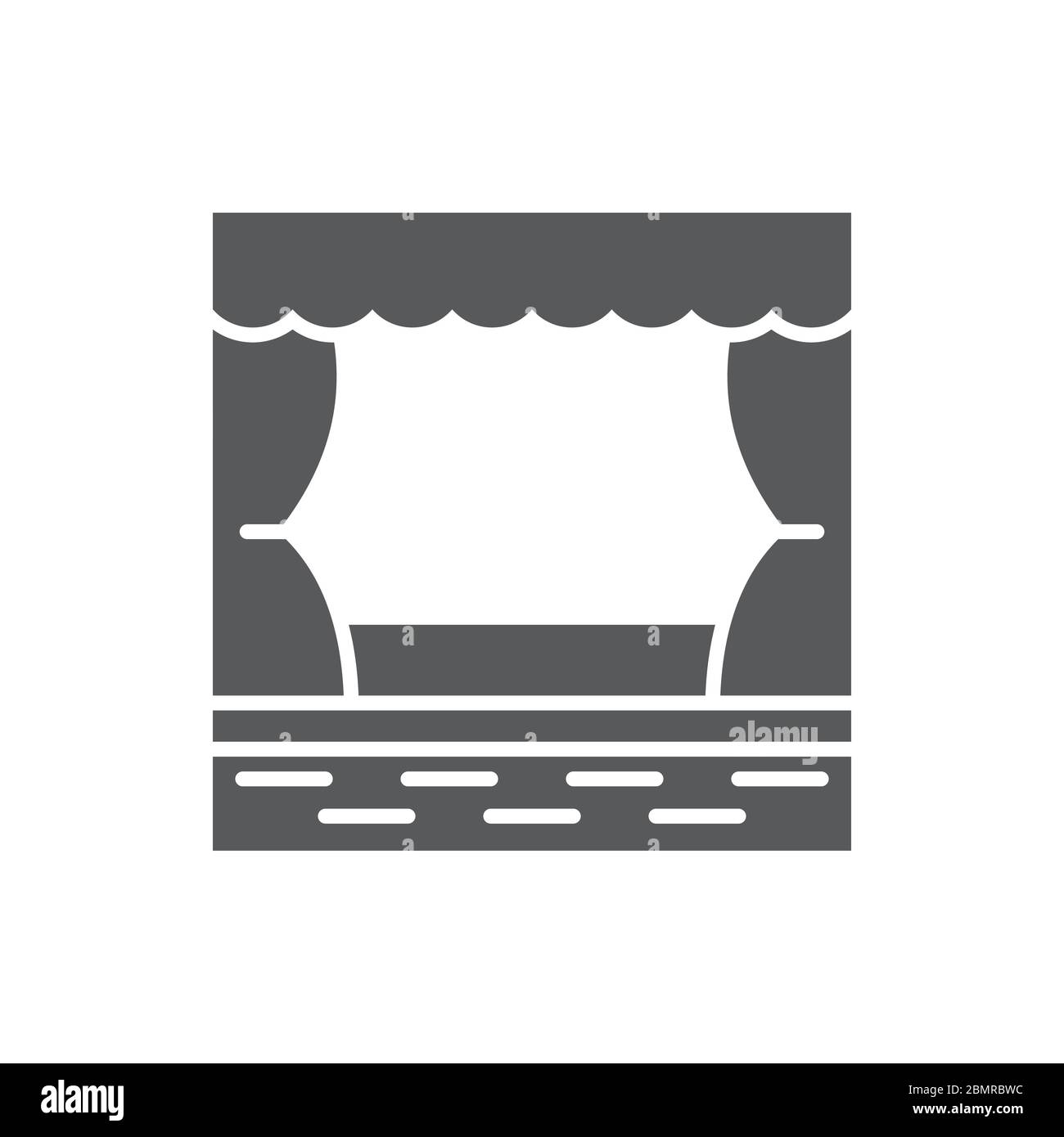 Theater vector icon symbol stage isolated on white background Stock ...