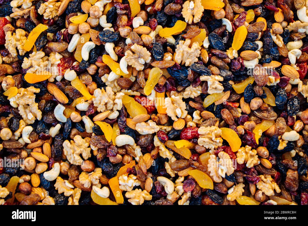 Various dried Fruit as snacks in a Bazaar Stock Photo - Alamy