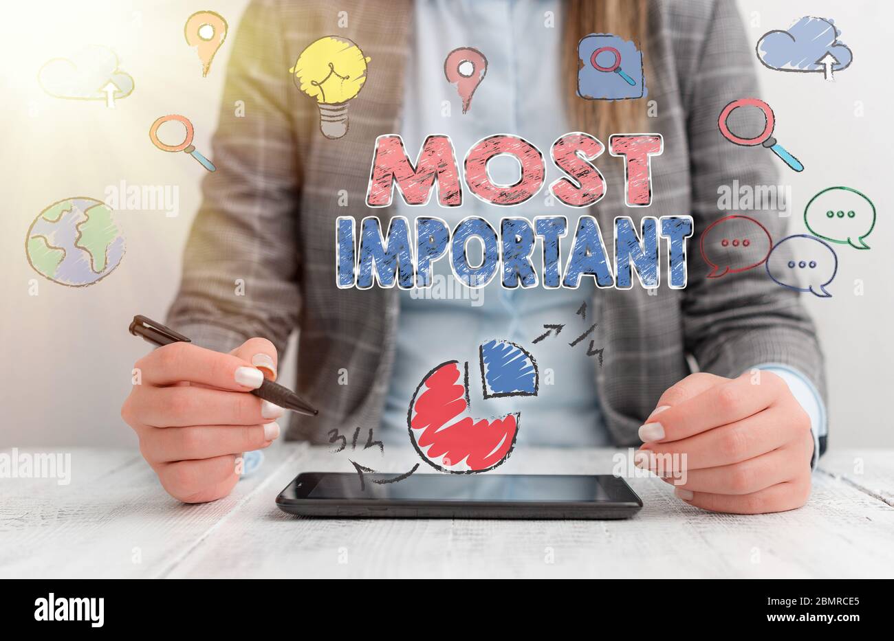 Handwriting text Most Important. Conceptual photo Greatest or highest ...