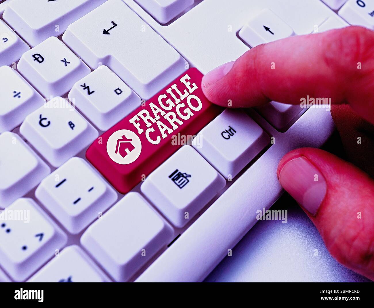 Text sign showing Fragile Cargo. Business photo showcasing Breakable ...