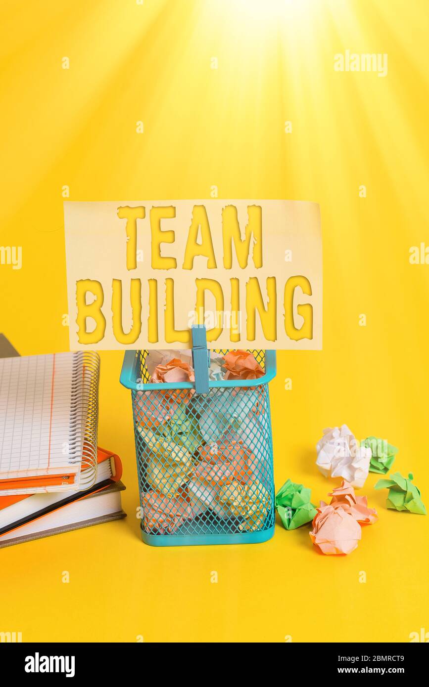 Writing note showing Team Building. Business concept for Types of ...