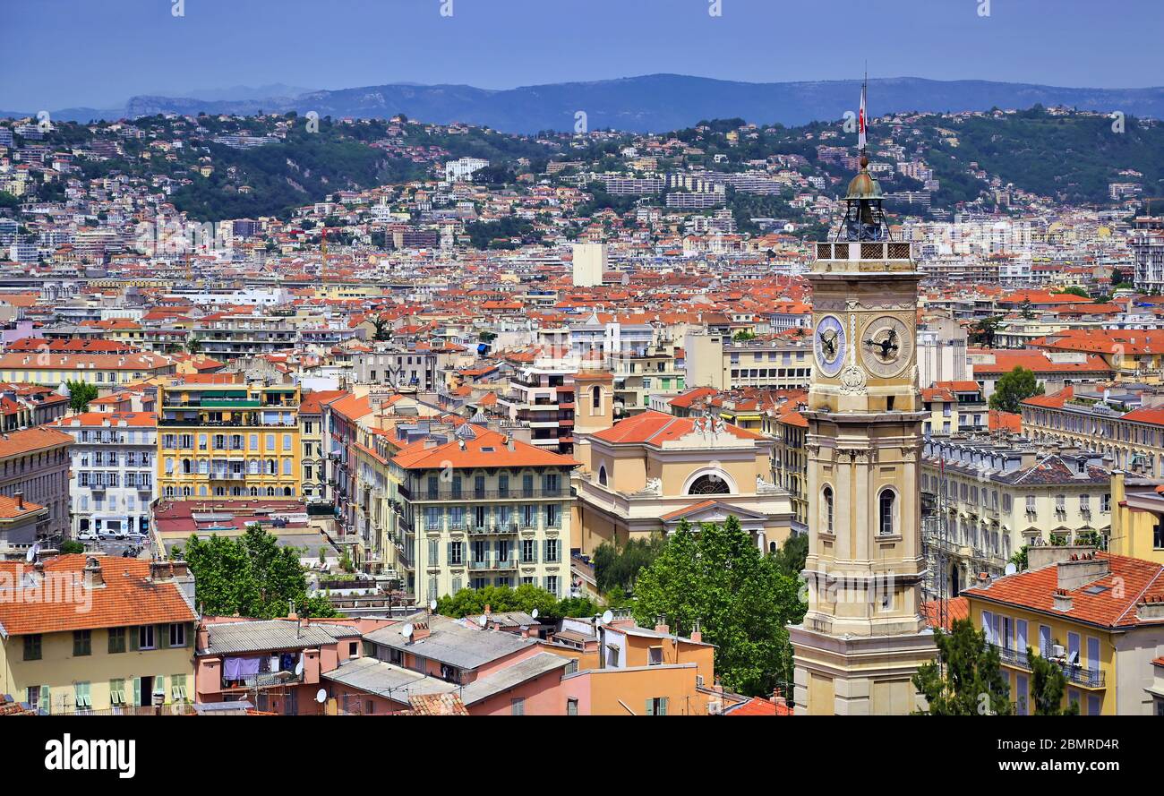 An aerial view of Nice, France along the French Riviera Stock Photo - Alamy