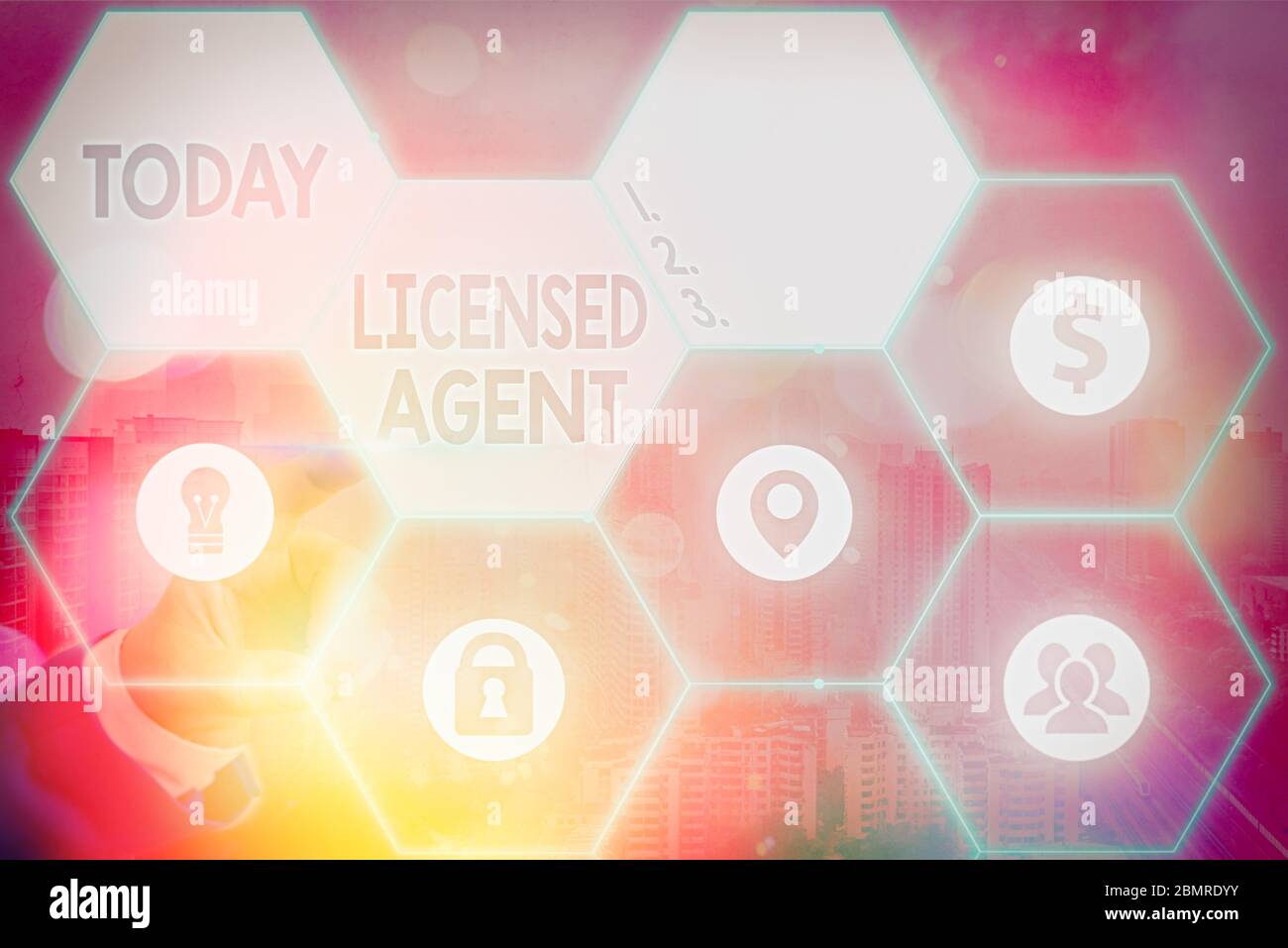 Writing note showing Licensed Agent. Business concept for Authorized ...