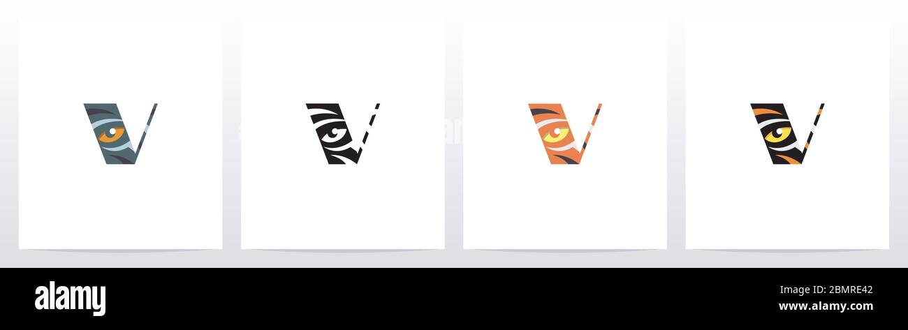 Eye logo with v letter hi-res stock photography and images - Alamy