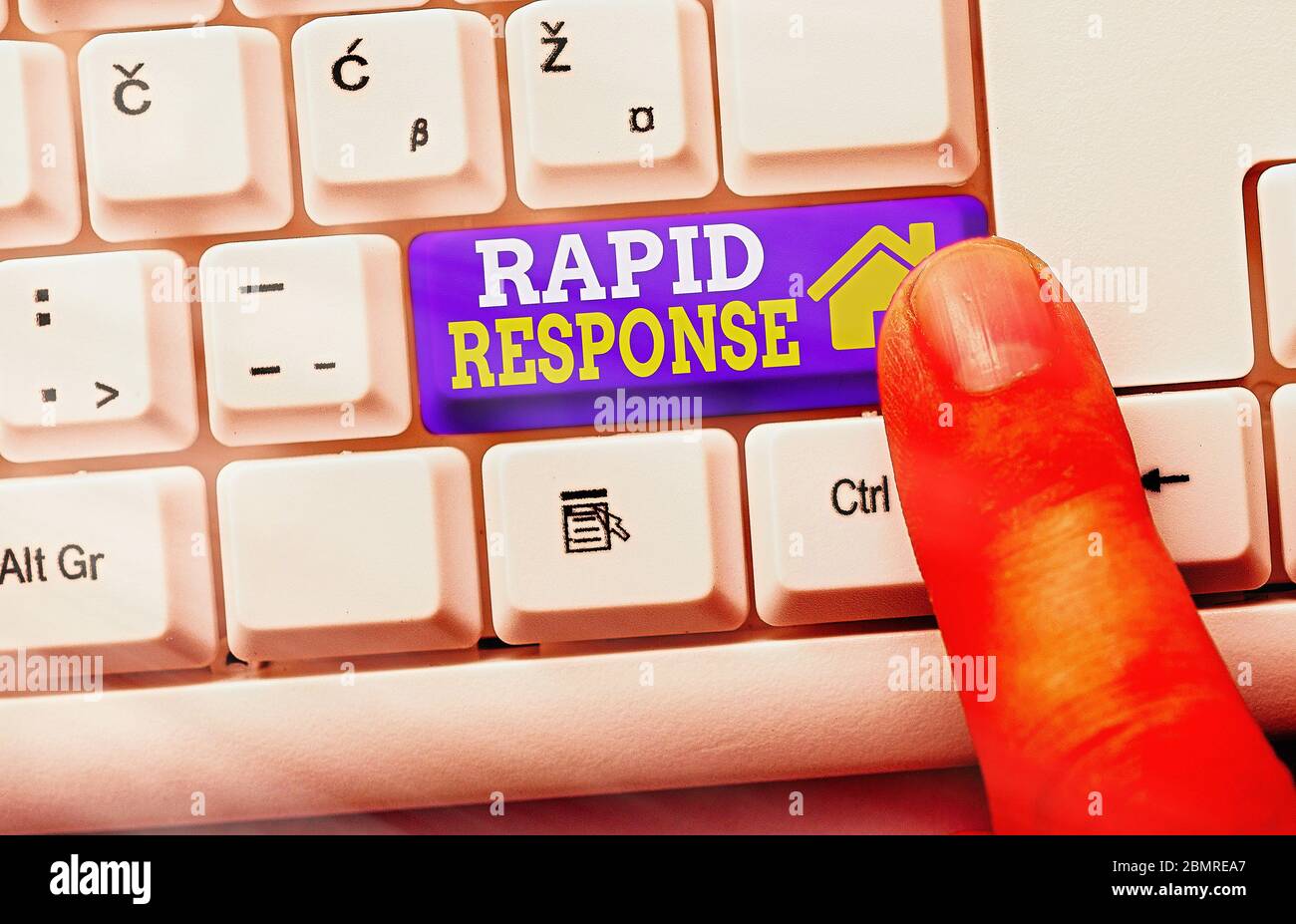 Text sign showing Rapid Response. Business photo showcasing Medical ...