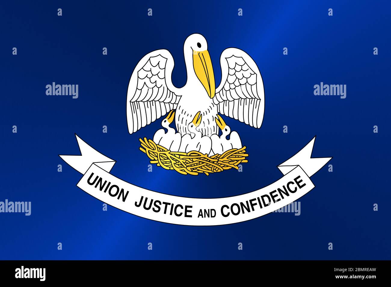 Flag of the U.S. state of Louisiana in traditional colors. Texture of ...