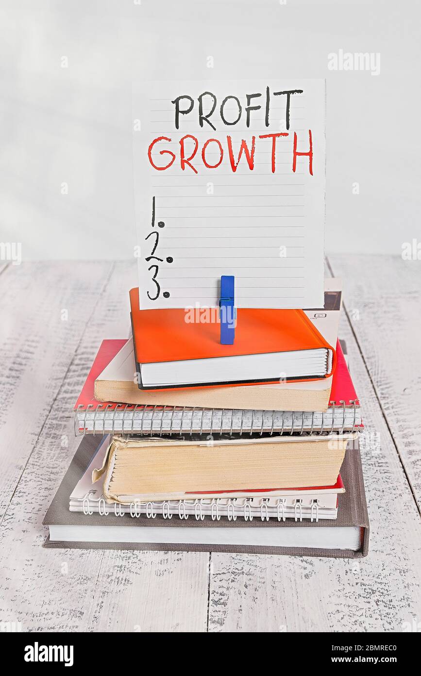 Word writing text Profit Growth. Business photo showcasing Objectives ...