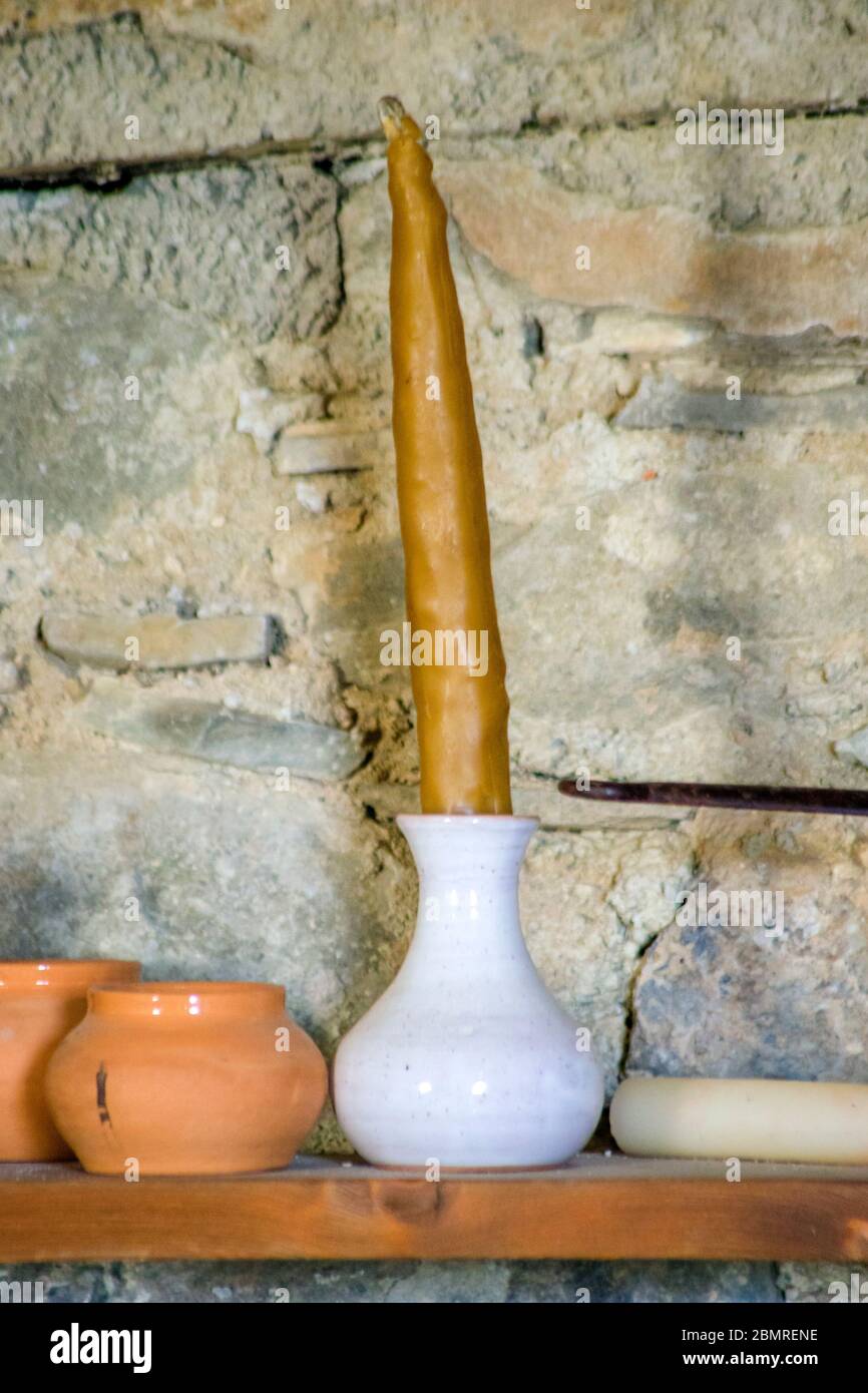 candle made with ancient traditional methods Stock Photo - Alamy