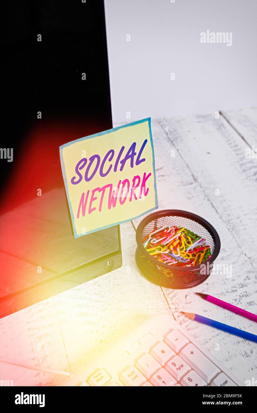 Conceptual hand writing showing Social Network. Concept meaning ...