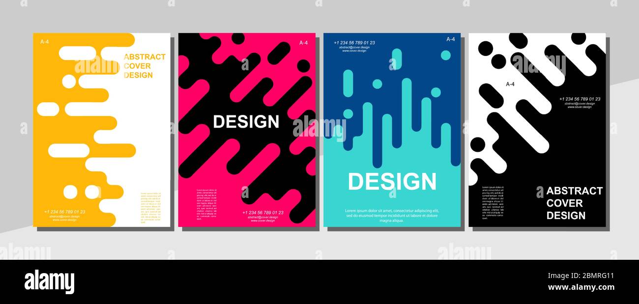 Set of abstract geometric backgrounds of circles for cover design Stock ...